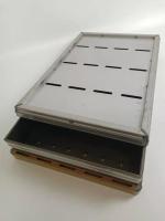 China Economical 4 Strapped Non Toxic Loaf Pan 600x397x93mm Corrugated Surface for sale