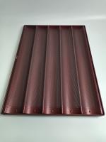 China 5 Rows Non Stick Baguette Baking Pan 600x400mm Aluminum Alloy PTFE Coated for sale