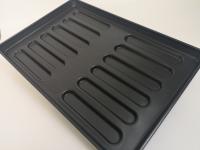 China 0.8mm Aluminum Steel 12 Cavity Hot Dog Mold Pan PTFE Non-Stick 600x400mm for sale