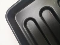 China 0.8mm Aluminum Steel 12 Cavity Hot Dog Mold Pan PTFE Non-Stick 600x400mm for sale