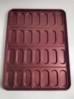China Aluminized Steel 28 Cavity Hot Dog Bun Baking Mold Pan 670x511x40mm for sale
