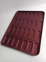 China Aluminized Steel 28 Cavity Hot Dog Bun Baking Mold Pan 670x511x40mm for sale