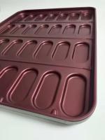 China Aluminized Steel 28 Cavity Hot Dog Bun Baking Mold Pan 670x511x40mm for sale