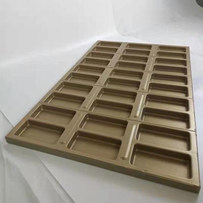 China PTFE Coated Industrial Baking Pan 920x600x33.5mm 0.8mm Thickness Gold Cookie Sheet for sale