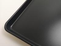 China Aluminum Alloy 1.2mm Oven Cupcake Tray Round Corner PTFE Nonstick Baking Pan 600x400mm for sale