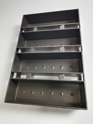 China PTFE Nonstick Aluminum Alloy 4 Strapped Bread Loaf Pan Set 590x393x93mm for sale