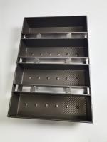 China PTFE Nonstick Aluminum Alloy 4 Strapped Bread Loaf Pan Set 590x393x93mm for sale