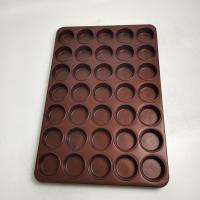 China 35 Cavity Aluminum Steel Round Cupcake Tray 0.8mm Thickness Durit PTFE Nonstick for sale
