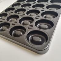 China 36 Cavity Aluminum Steel Oval Donut Cake Baking Tray 720x400x30mm Nonstick PTFE for sale