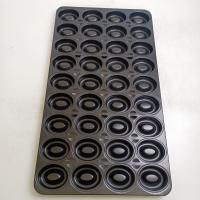 China 36 Cavity Aluminum Steel Oval Donut Cake Baking Tray 720x400x30mm Nonstick PTFE for sale