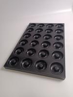 China 24 Cavity Nonstick Doughnut Mould Tray 600x400mm Al Steel PTFE Coating for Baking for sale