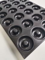 China 24 Cavity Nonstick Doughnut Mould Tray 600x400mm Al Steel PTFE Coating for Baking for sale