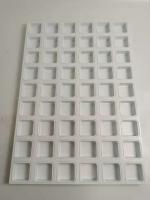 China 54 Cups Square Aluminum Bun Baking Pan Non Stick Silicone Coating 600x400x26mm for sale