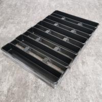China Silicone Coated Non Stick 6 Strapped Deep Drawn Baguette Tray Mould 400x600mm for sale