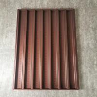 China 7 Rows Baguette Baking Tray 600x800x26mm 1.2mm Aluminum Non-Stick PTFE Coated for sale