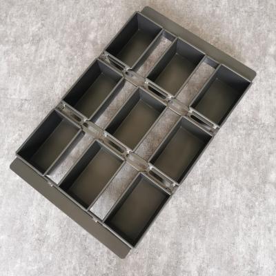 China Non Stick PTFE 600x390mm Al Alloy Baguette French Bread Baking Tray 9 Strapped for sale