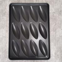China Black Non Stick 12 Links Hot Dog Bun Mold PTFE Coating Al Steel 530x380x32.8mm for sale
