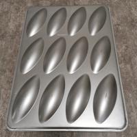 China Black Non Stick 12 Links Hot Dog Bun Mold PTFE Coating Al Steel 530x380x32.8mm for sale