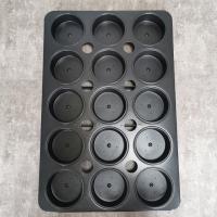 China 15 Cavity 1.0mm PTFE Nonstick Steel Cake Pan 600x400mm Commercial Baking Tray for sale