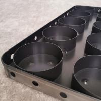 China PTFE Coated 1.2mm Aluminized Steel Bagel Baking Pan 590x390mm Full Welded for sale