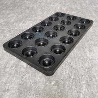 China 18 Cavity Doughnut Mould Tray 800x400x48mm 1.0mm Al Steel PTFE Nonstick Baking Pan for sale