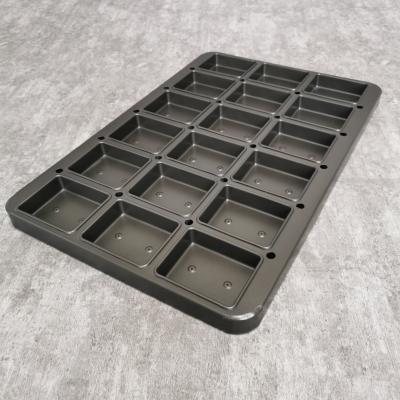 China 18 Cavity Rectangle Bread Pan 590x390x30mm PTFE Nonstick Baking Tray 1.0mm Al Steel for sale