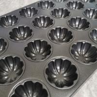 China 24 Cavity Cupcake Baking Tray 1.0mm Aluminum Non Stick 600x400mm for sale
