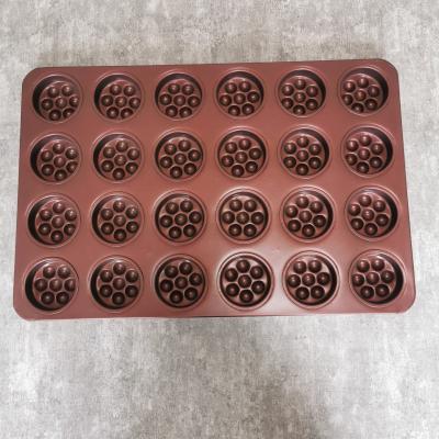 China 24 Cavity Non Stick Baking Pan 1.0mm Aluminum Steel Cake Pan 600x400x30mm for sale
