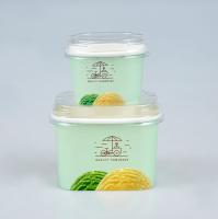 China Square Paper Cup With PP Transparent Cover for sale