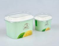 China Square Paper Cup With PP Transparent Cover for sale