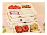China Biodegradable Disposable Cornstarch Lunch Boxes Restaurant Corn Starch Food Container Takeaway togo Takeout for sale