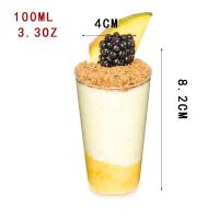 China Hot Sale Plastic Dessert Cup  Disposable Plastic Mousse Cake Cup PS Clear Yogurt Pudding Container Cup for sale