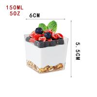 China Hot Sale Plastic Dessert Cup  Disposable Plastic Mousse Cake Cup PS Clear Yogurt Pudding Container Cup for sale