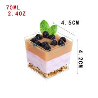 China Hot Sale Plastic Dessert Cup  Disposable Plastic Mousse Cake Cup PS Clear Yogurt Pudding Container Cup for sale