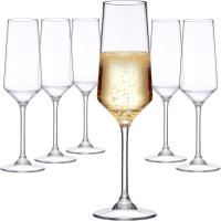 China Champagne Glass High Quality Crystal Elegant Wine Glasses American Style Flute Plastic Glass Transparent Disposable Glass 150ml for sale