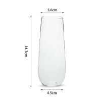 China Gold Rim Unbreakable Stemless Wine Glass Champagne Whisky Cups for sale