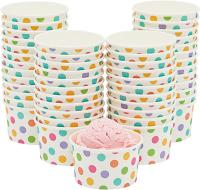 China Ice Cream Paper Cup Disposable Square Thick Dessert Paper Cup for sale
