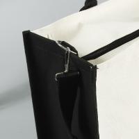 China Custom Logo Canvas Bag Fashion Ruffle Single Shoulder Shopping Bag for sale
