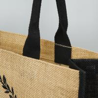 China Huangma Letter Tote Bag, Fashionable Shopping Linen Bag for sale