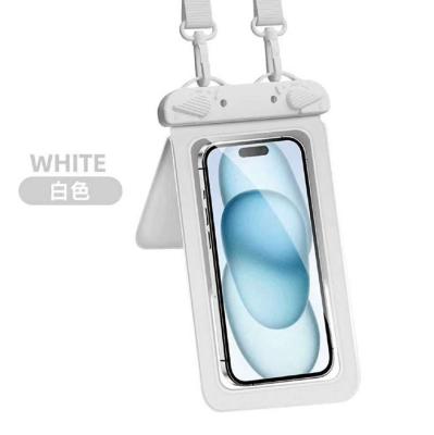 China Universal IPX8 Waterproof Phone Pouch – White Lanyard Dry Bag for Swimming, Beach, Kayaking & Travel for sale