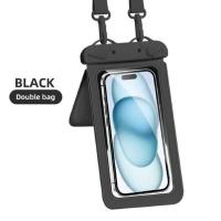 China Universal IPX8 Waterproof Phone Pouch – White Lanyard Dry Bag for Swimming, Beach, Kayaking & Travel for sale