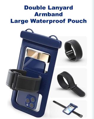 China Waterproof Phone Pouch with Double Lanyard Armband for sale