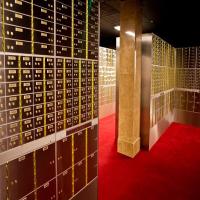 China 822mm Width 540mm Height Fire Safe Locker For Home 180 Degree Open for sale