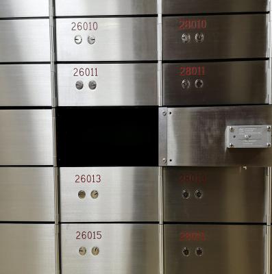 China 180 Degrees Open 2mm Wall Bank Safe Deposit Box With UL Approval for sale