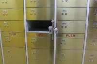 China UL Certified 10mm Thick Door Bank Safe Deposit Box With Pop Out Shelf for sale