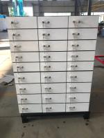 China Vault Room Stainless Steel Bank Safe Deposit Locker With Red Color Storage Box for sale