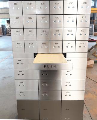 China Hotel Lobby Bank Deposit Box Lockable With 10mm Stainless Steel Plate 600mm Depth for sale