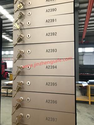 China Aluminum Alloy Color Painting 300mm Width Safe Deposit Box for bank with copper key locks for sale