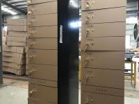 China Aluminum Alloy Color Painting 300mm Width Safe Deposit Box for bank with copper key locks for sale