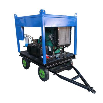 China Diesel 500bar High Pressure Wet Sand Blasting Machine 22L/min Water Flow 33kW Engine for Industrial Surface Cleaning for sale